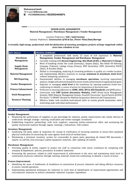 Store-Incharge-Resume | PDF