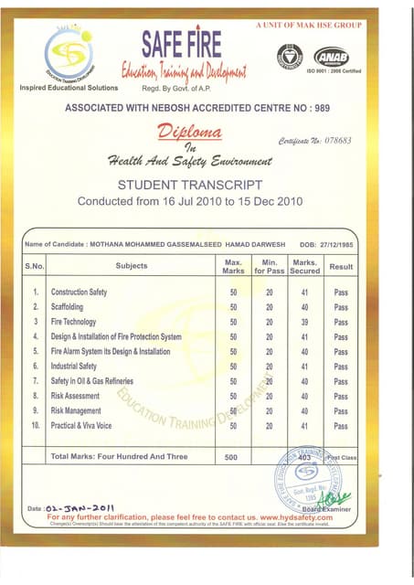 proff certificate 001 | PDF