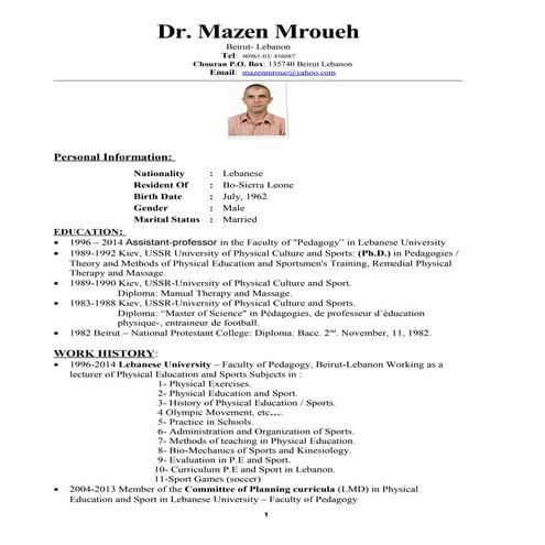 Mazen CV | DOC