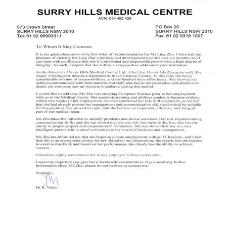Reference Letter | PDF