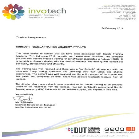 Recommendation letter dut | PDF