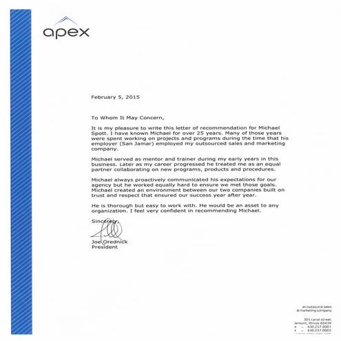 Apex letter of recommendation (1) | PDF