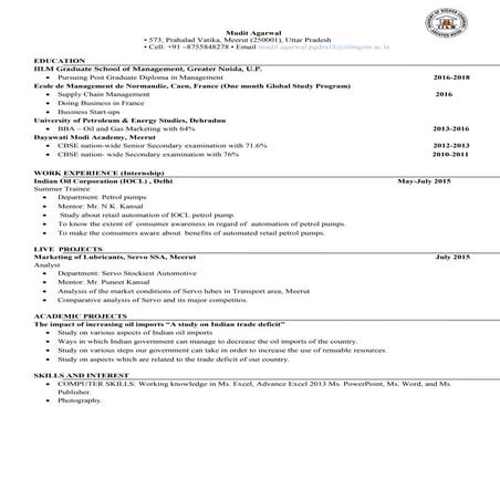 Resume - Mudit (1) | PDF