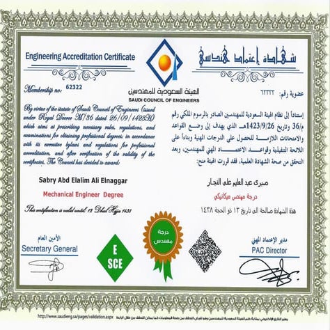 Saudi Council of Engineers Member #62322 | PPT