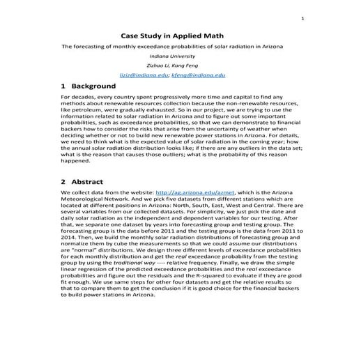 Applied Mathematics project final report | PDF