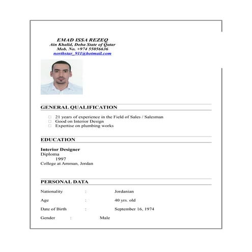 Emad CV Revised (1) | PDF