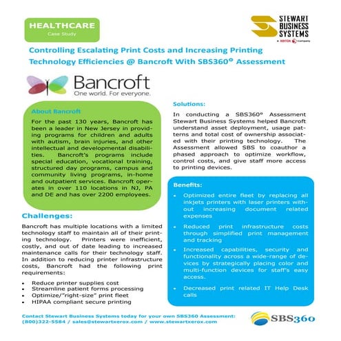 Case Study_BANCROFT | PDF | Computer Peripherals | Computing