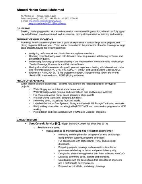 CV_ BIM Revit Mep Modeler & Draftsman | PDF