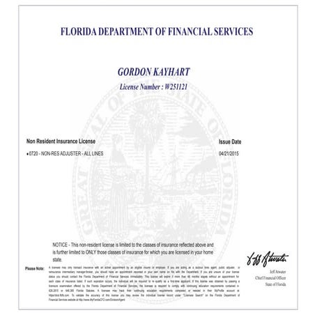 Florida License | PDF