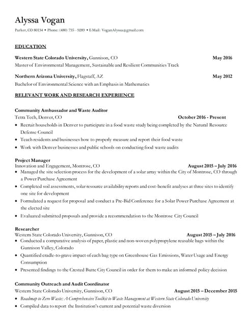 Sam Manning - Resume | PDF