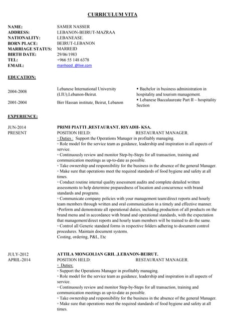 Rana Resume | DOCX | Alcoholic Beverages | Food & Drink