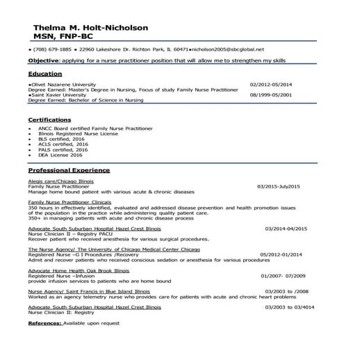 Thelma M. Holt-Nicholson Resume | DOCX