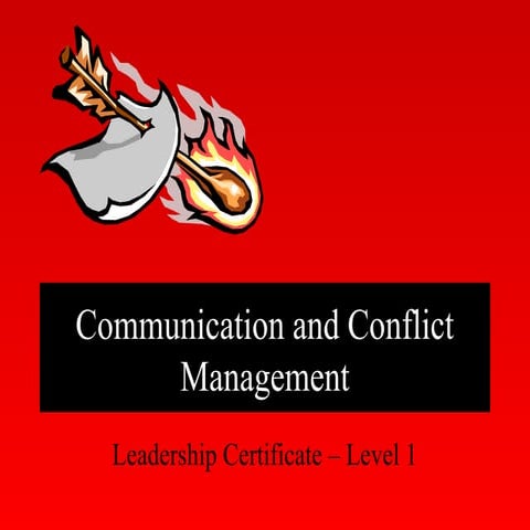 Communication and Conflict Management | PPT