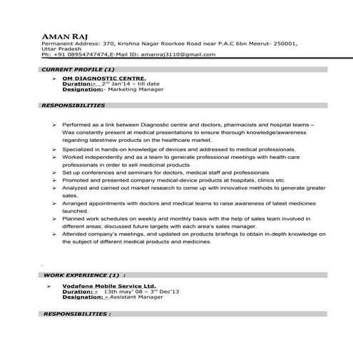 Aman Resume | DOC