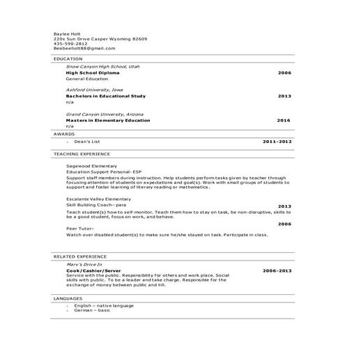 Updated Resume 2014 | PDF