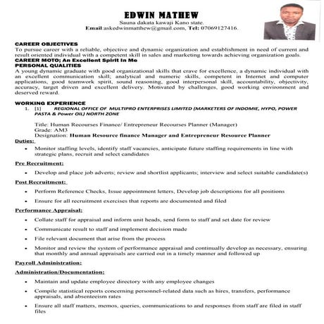 EDWIN MATHEW CV | DOC