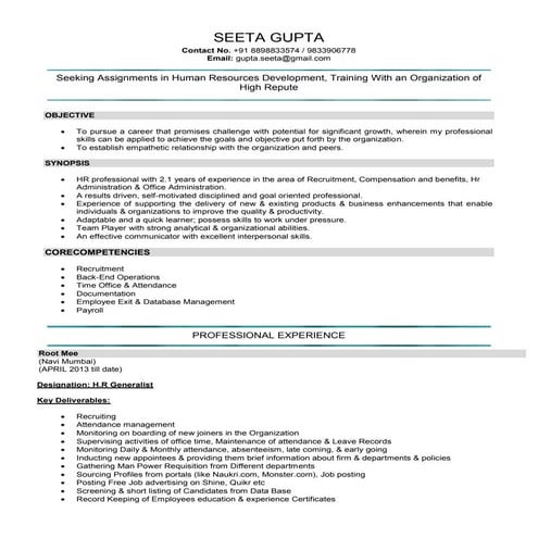 resume 2015 - without pic | PDF