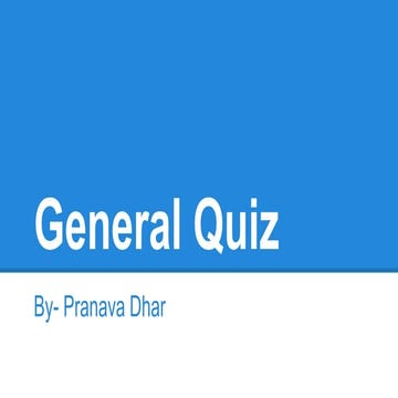 General Quiz | PPTX