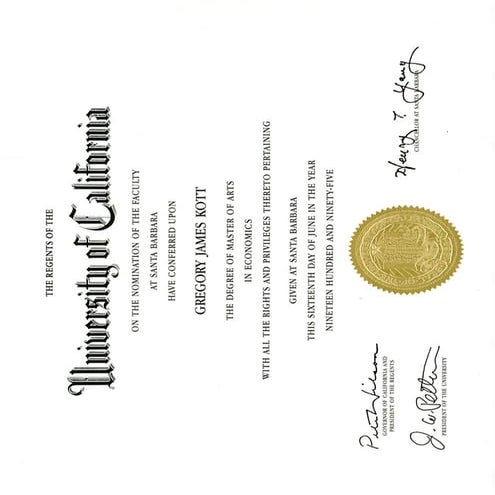 G Kott - Diplomas | PDF