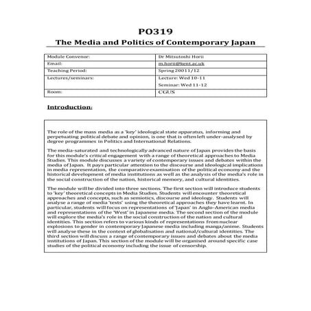 Tradition and difference in the japanese mass media | PDF