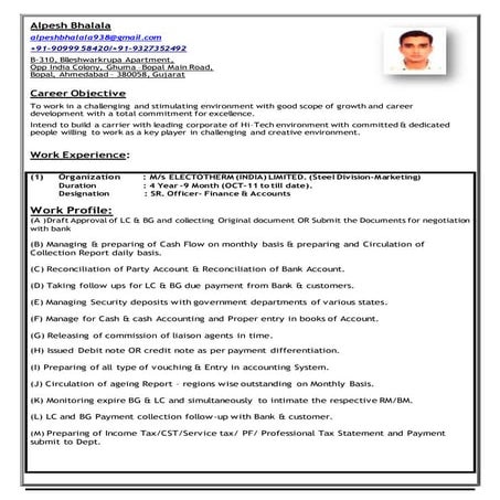 ALPESH BHALALA RESUME | PDF