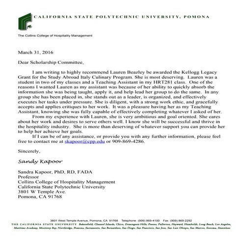 Reccomendation Letter CTC | DOCX