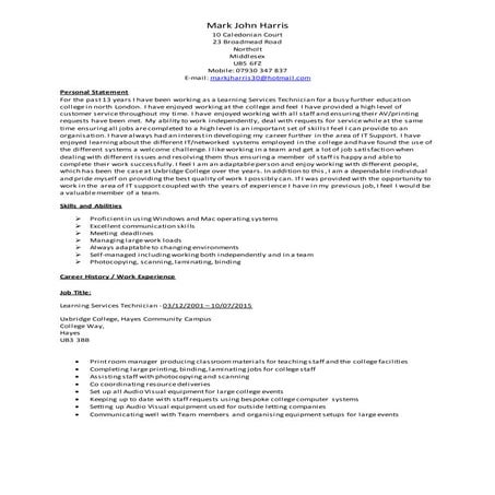 Daniel Robinson CV | DOCX