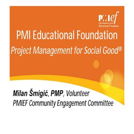 2016 Overview of PMIEF Presentation | PDF