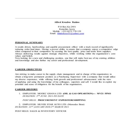 RESUME--Alfred K. Baidoo | DOCX