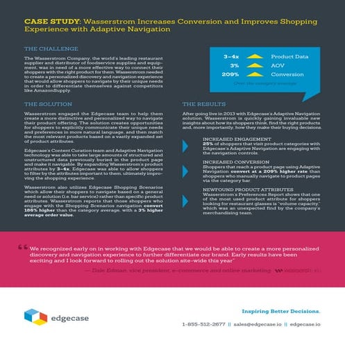 Case Study - Edgecase and Wasserstrom Personalization | PDF