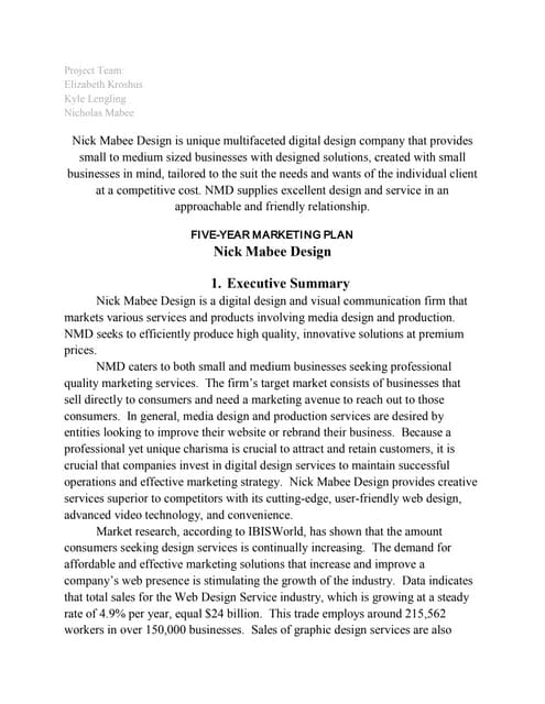 Sample Marketing Plan | PDF