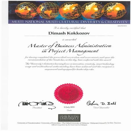 Limkokwing University (MBA) | PDF