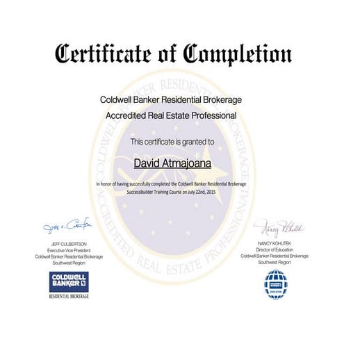 Coldwell Banker Certification | PDF