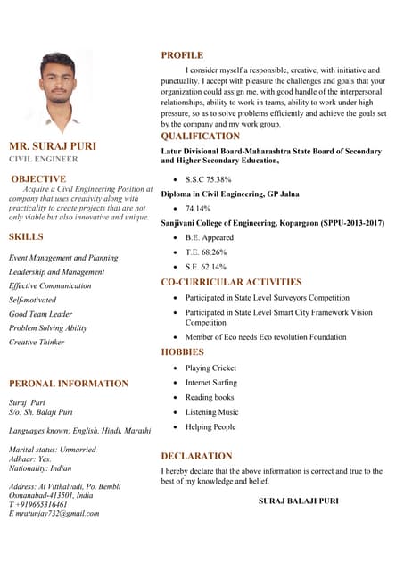 Resume Purushottar Kumar | DOC | Human Resources | Business