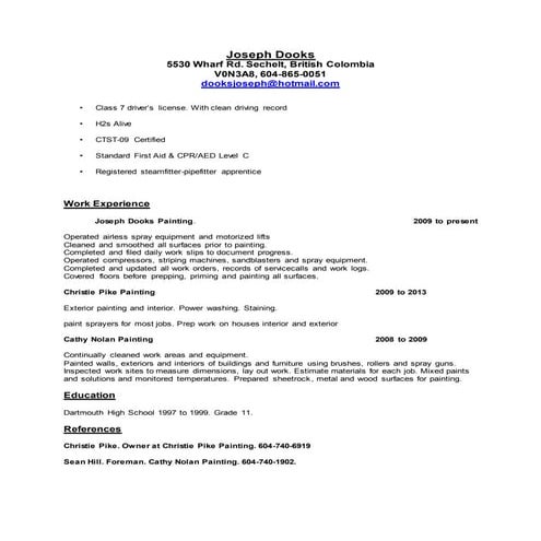 GregGipsonResume2016 | ODT