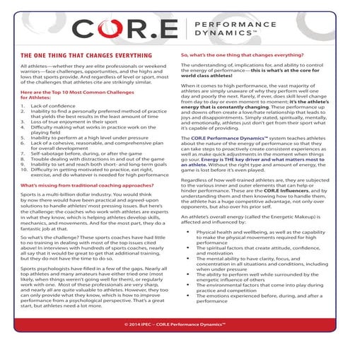 COR.E Introduction | PDF