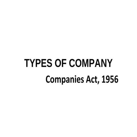 types of companies | PPT
