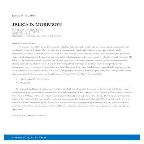 Jamila Vue Cover Letter | DOCX