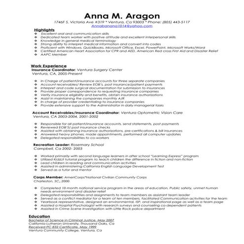Anna's resume 2 | DOC