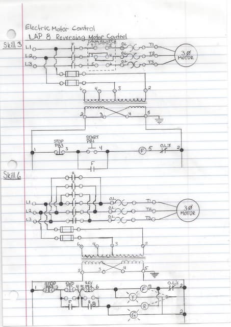 Motor Control Wire Diagram 8 | PDF