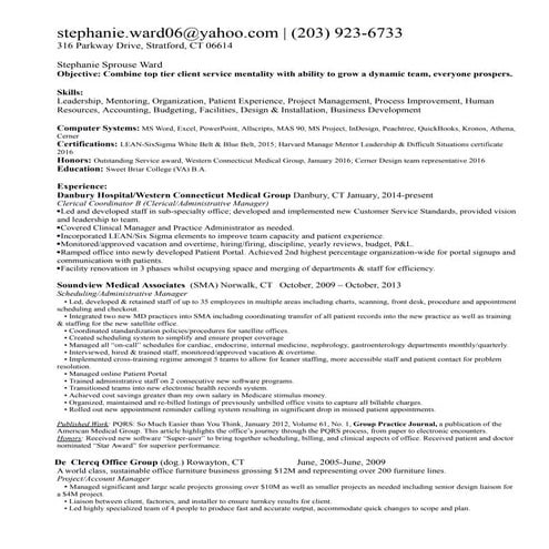 Stephanie Sprouse Ward Resume June2016 | PDF