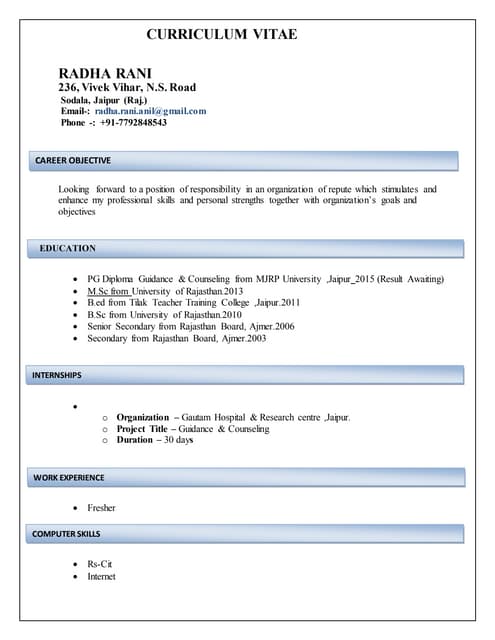 Ramniwas CV | DOCX | Programming Languages | Computing