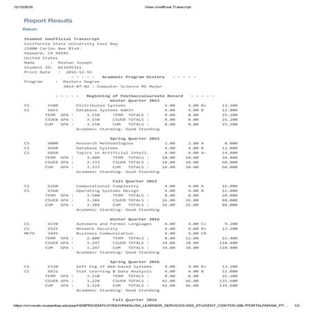 Transcript | PDF | Undergraduate Education | College Education