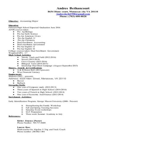 Ben neal resume | DOCX