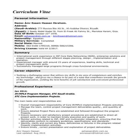 Master Resume Template | DOCX