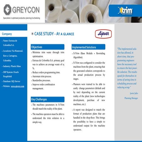 Greycon Case Study - AJOVER X-Trim | PDF