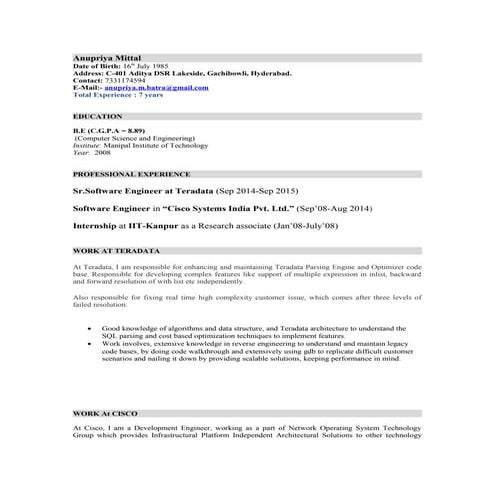 Anupriya_Mittal_resume | PDF