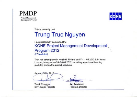 Cetificate in Project Management | PDF