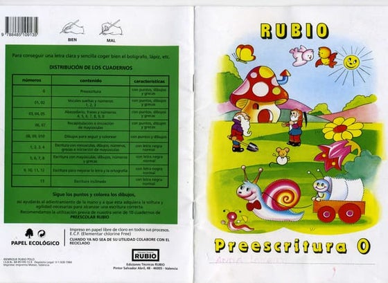 Caligrafía rubio escritura 00 (educación infantil) | PDF