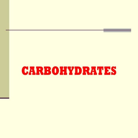 Biochemistry lecture notes carbohydrates | PDF